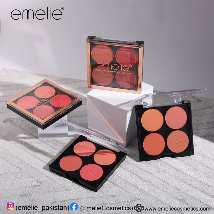 Emelie® Professional Makeup 4-Color Palette – Bold, Long-Lasting Shades ...