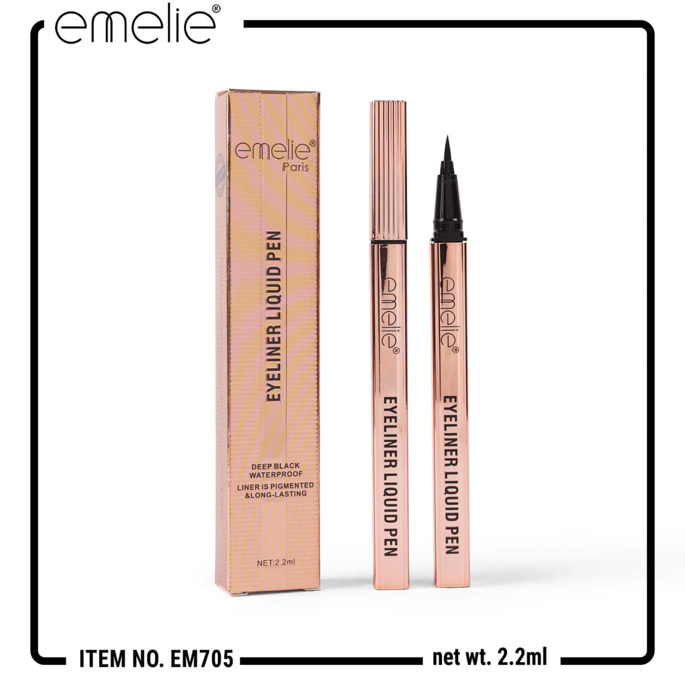 emelie® Paris Eyeliner Liquid Pen – Deep Black Waterproof 24H – Emelie ...
